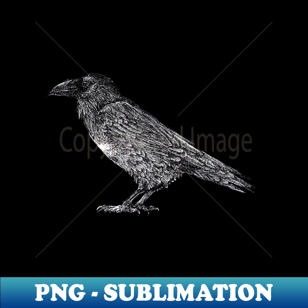 Raven pen and ink - Digital Sublimation Download File - Bold | Inspire ...