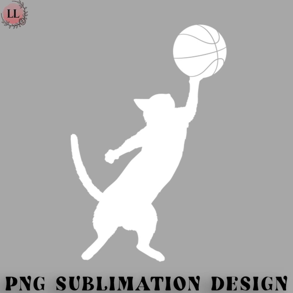 Basketball PNG Cat makes a dunk with basketball in space | Inspire Uplift