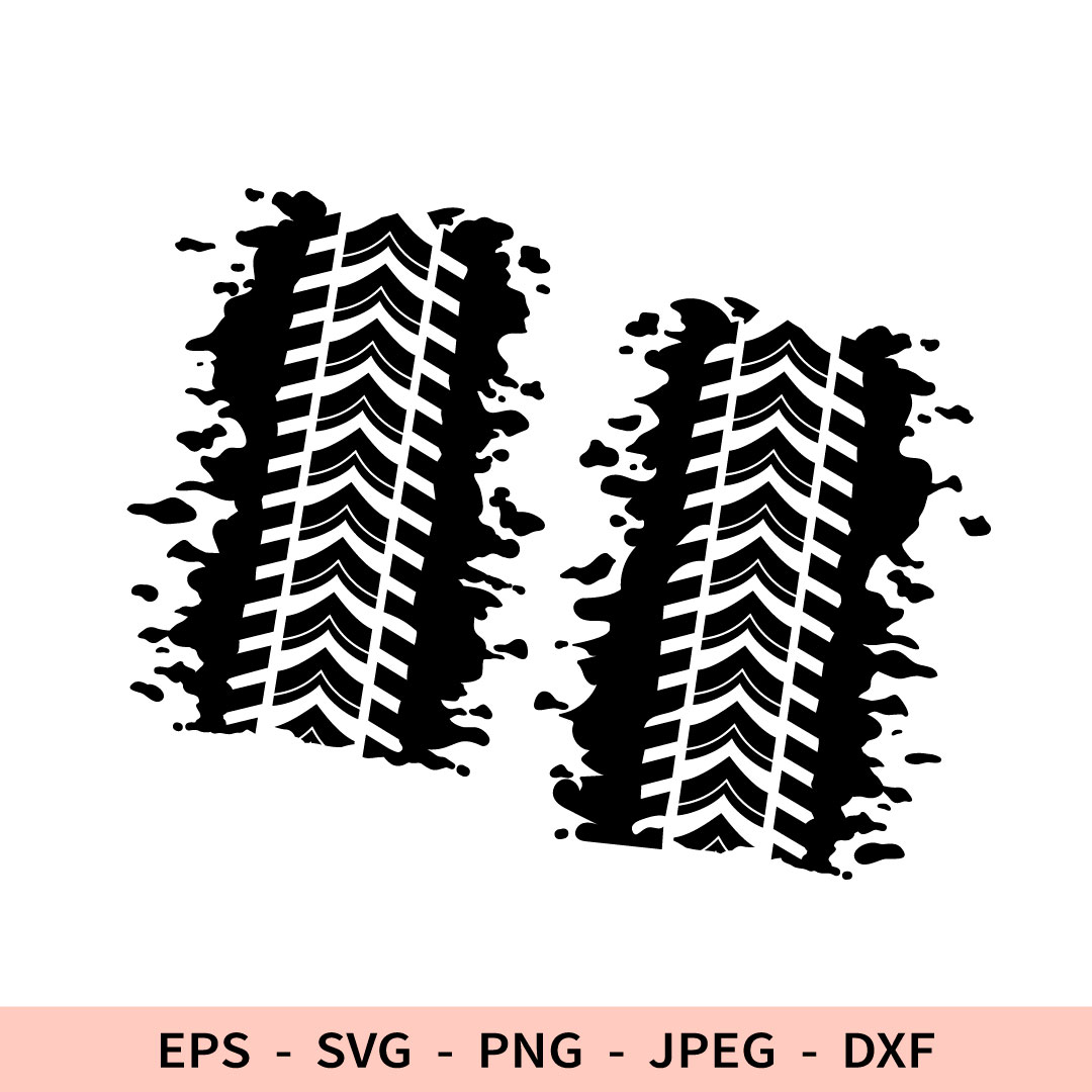 Mudding SVG Tire Track Svg Dxf Car Tyre Wheel Print Svg for - Inspire ...