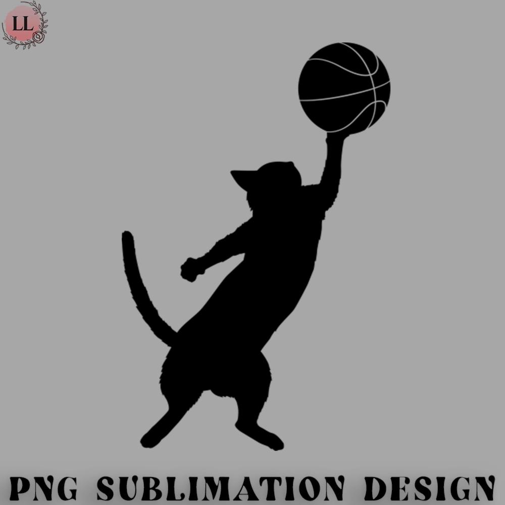 Basketball PNG Cat makes a dunk with basketball in space | Inspire Uplift