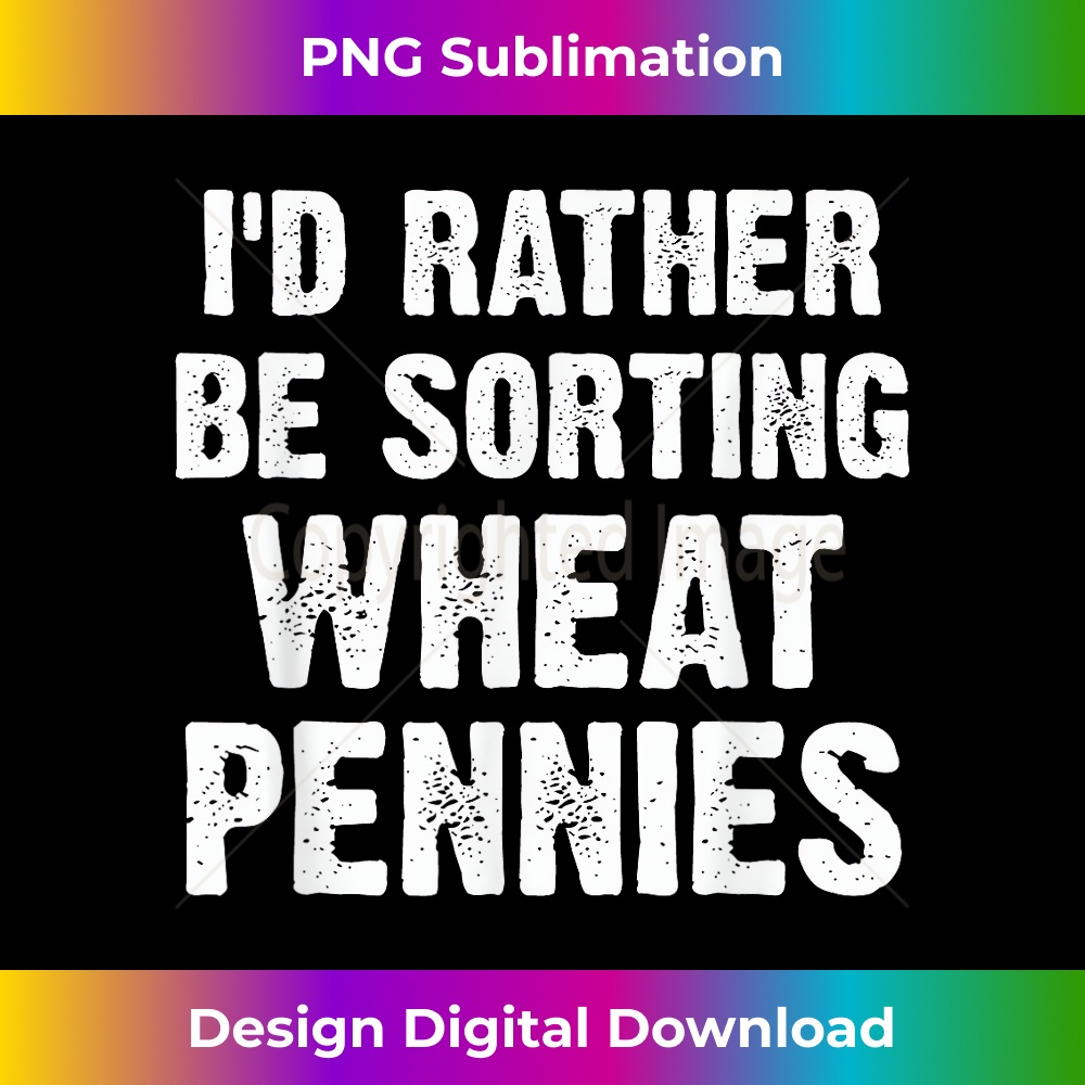 Coin Collecting Funny I'd Rather Be Sorting Wheat Pennies - | Inspire ...