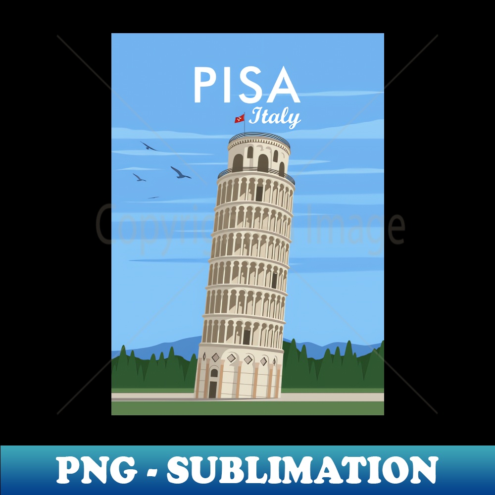 The Leaning Tower of Pisa - PNG Transparent Sublimation Desi - Inspire ...