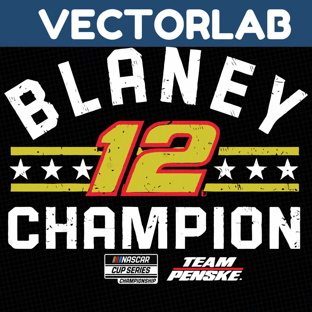 Ryan Blaney Team Penske NASCAR Cup Series Champion SVG | Inspire Uplift