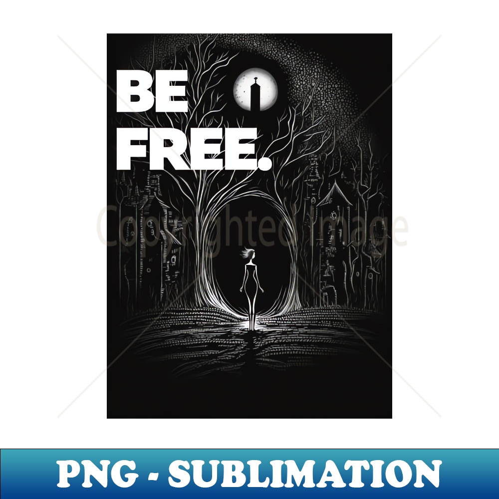 Be Free Black And White Artistic Ink Drawing Sketch - Retro | Inspire ...