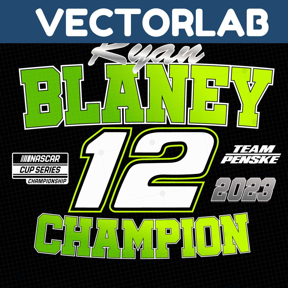 Ryan Blaney 2023 NASCAR Cup Series Champion SVG File - Inspire Uplift