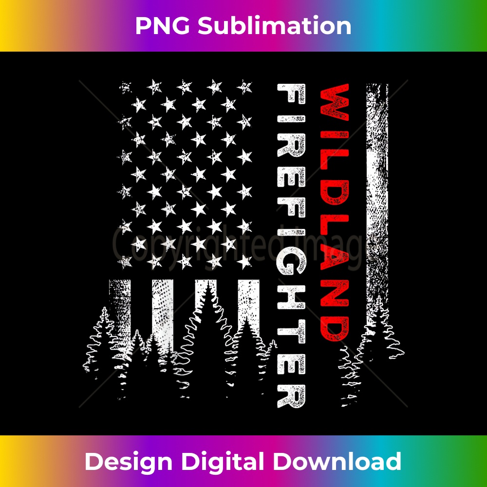Wildland Firefighter Us Flag Firemen - Futuristic PNG Sublim | Inspire ...