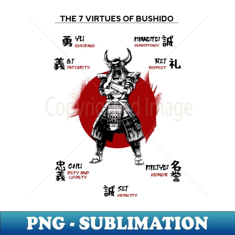 The Seven Virtues of Bushido - Instant PNG Sublimation Downl | Inspire ...