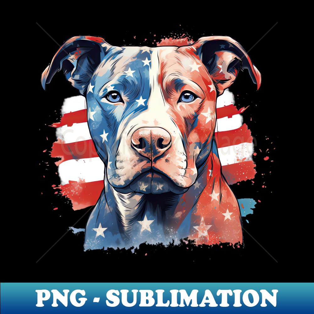 Patriotic Pup Pit Bull Red White and Blue 4th of July - Uniq | Inspire ...
