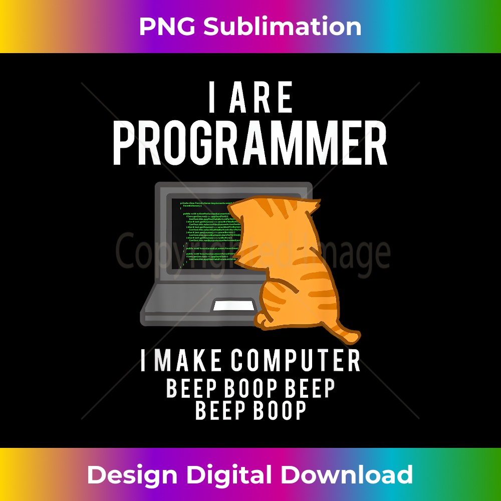 Computer Cat Programmer Funny Coder Meme - Sleek Sublimation | Inspire Uplift