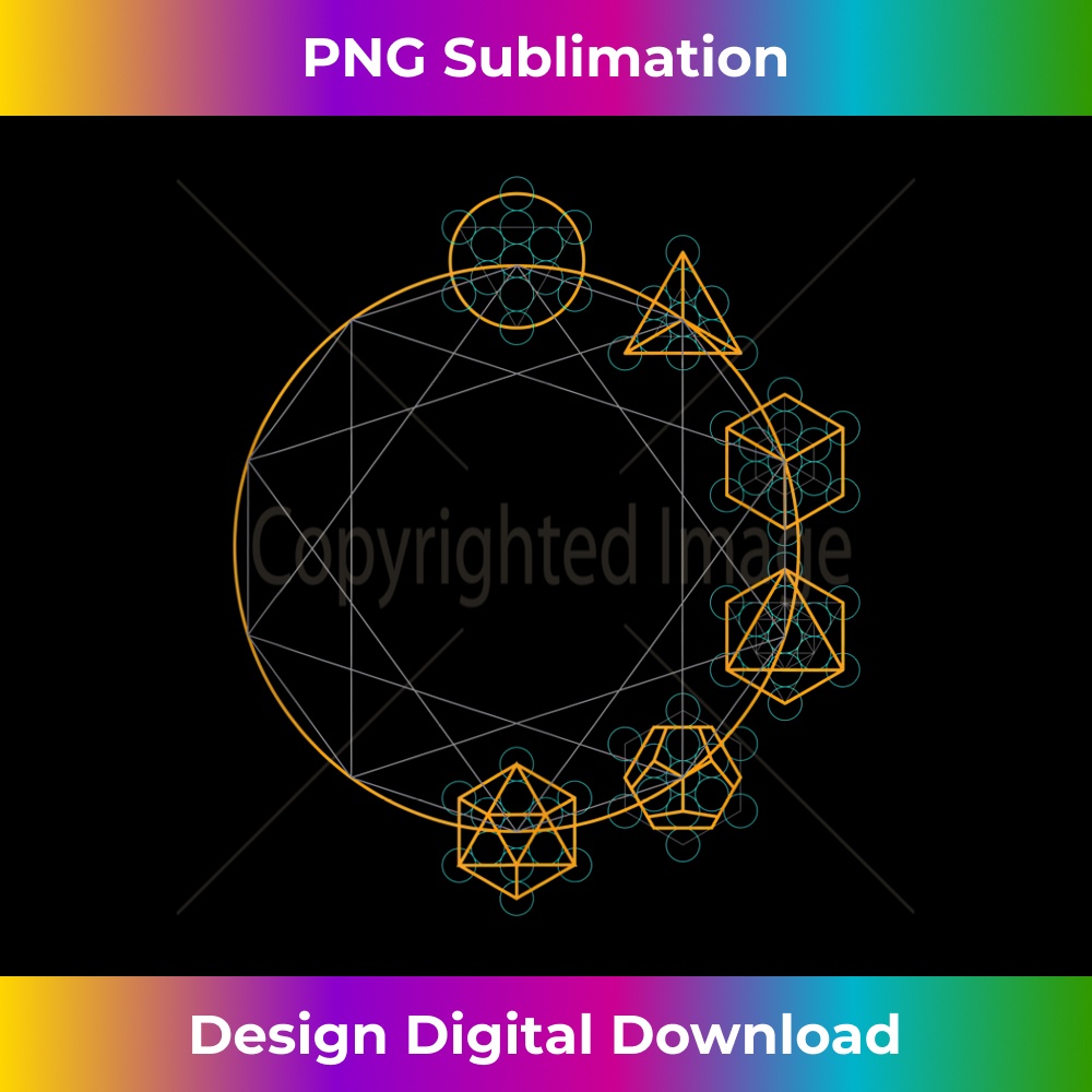 Platonic Solids - Sacred Geometry Festival Tank Top - Sleek | Inspire ...