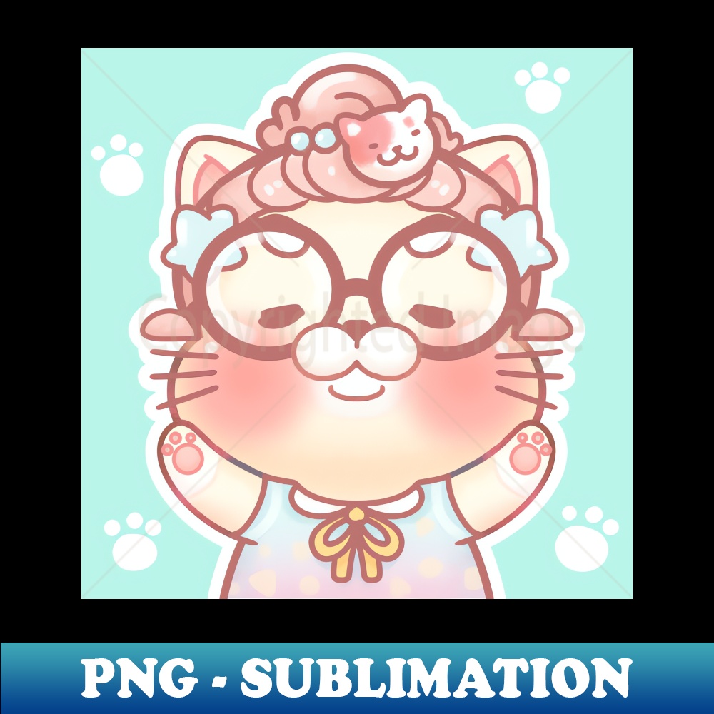 Cute Chibi Puffy Cat 2 - Exclusive Sublimation Digital File - Inspire ...