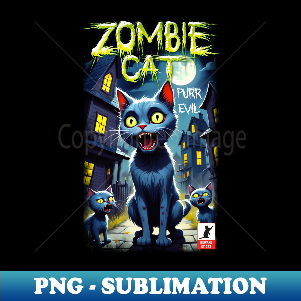 Zombie Cat - Premium Sublimation Digital Download - Defying | Inspire ...