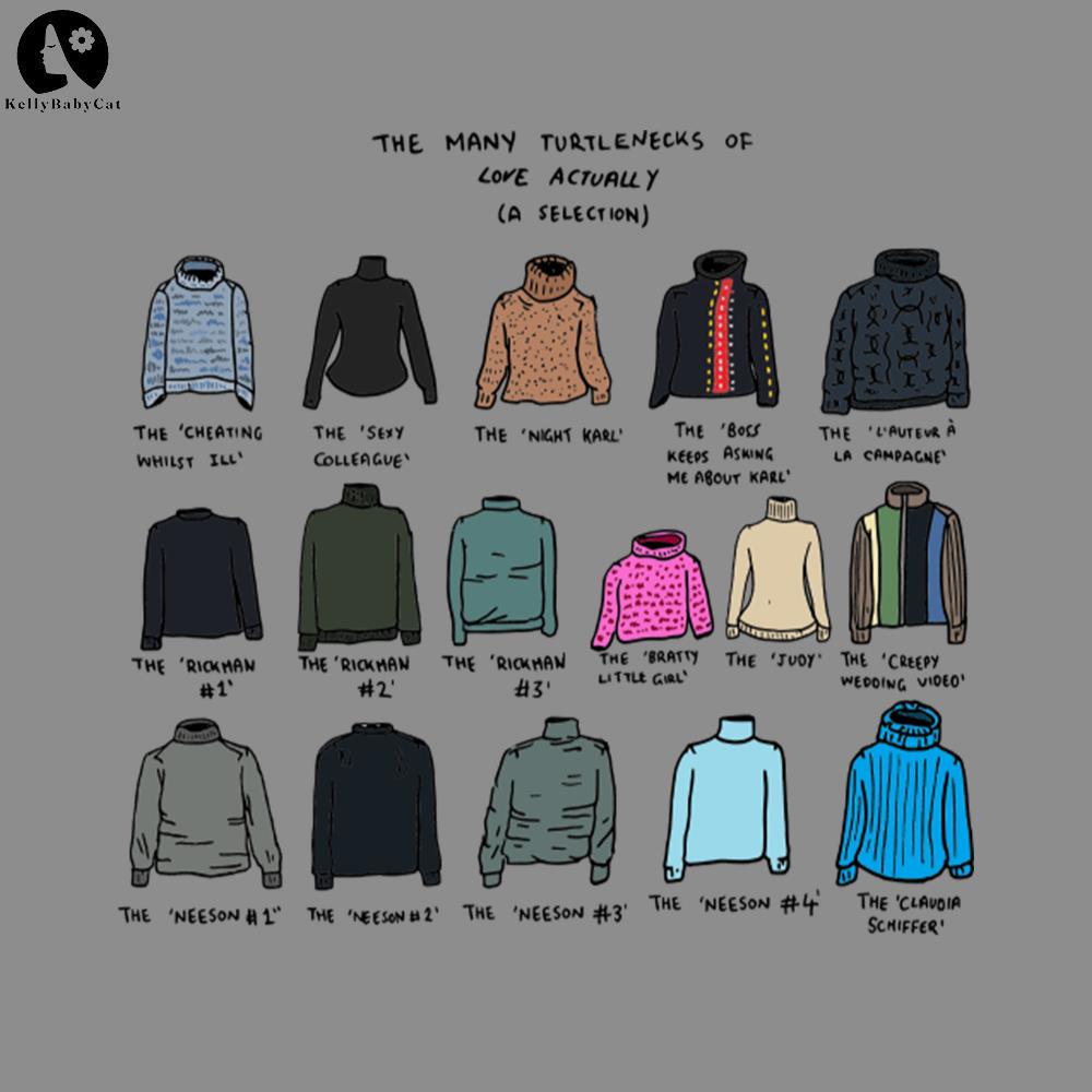 The Many Turtlenecks of Love Actually PNG, Funny Christmas P | Inspire ...