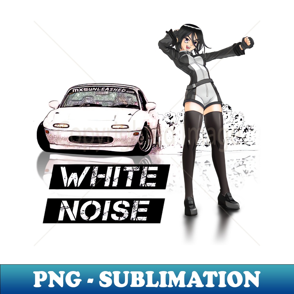 White Miata MX-5 with anime girl - Sublimation-Ready PNG Fil | Inspire ...