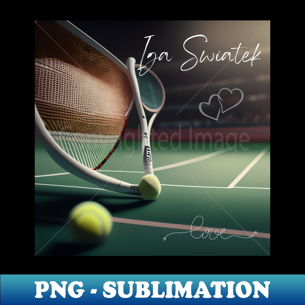 Iga Swiatek tennis love - Signature Sublimation PNG File - | Inspire Uplift