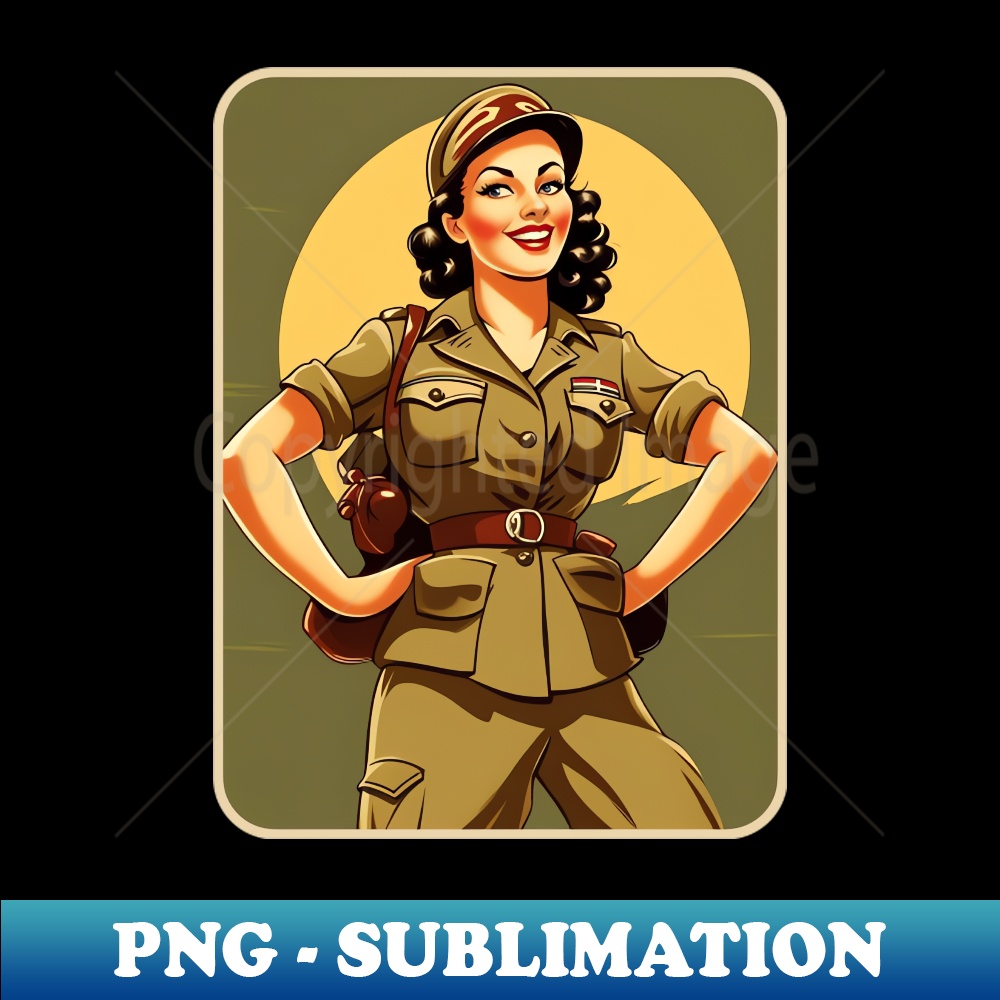 WW2 Army Pinup Girl - Vintage Tribute for Army Men Women - | Inspire Uplift