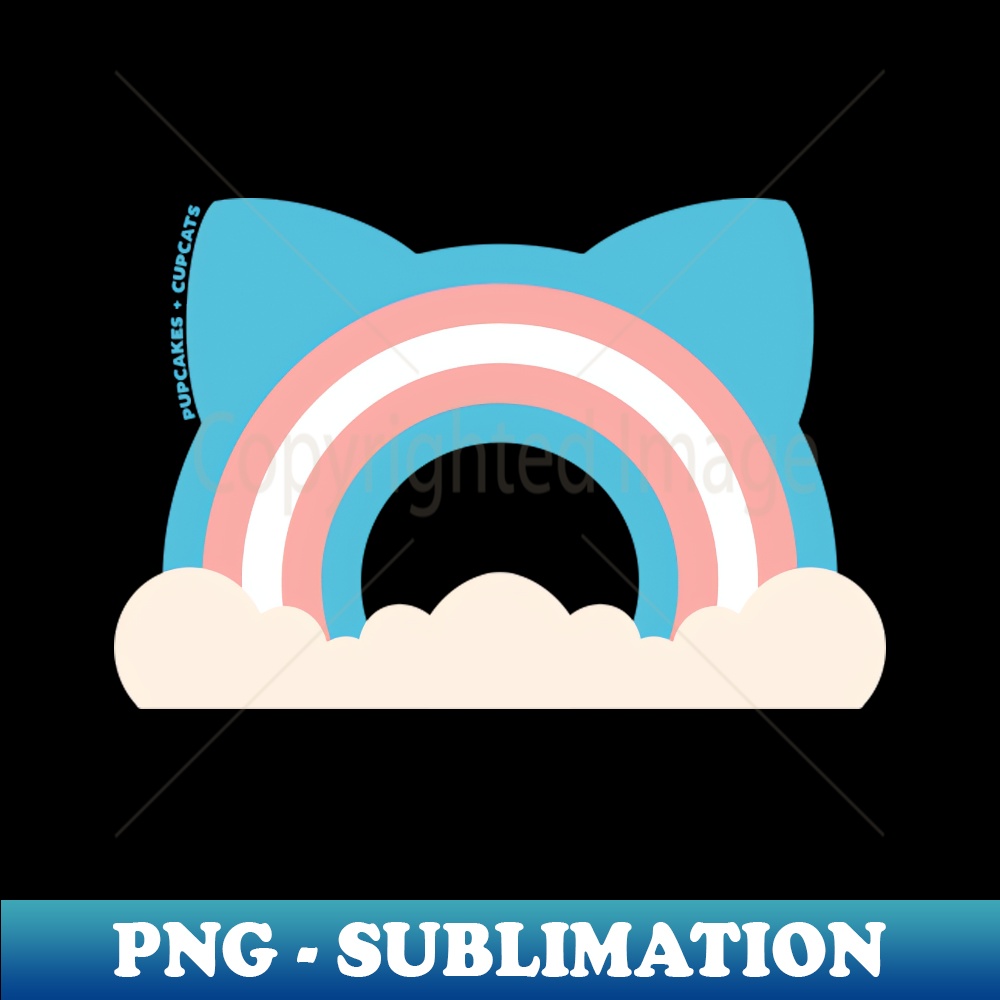 Trans Pride Cat Ear Rainbow - Retro PNG Sublimation Digital | Inspire ...