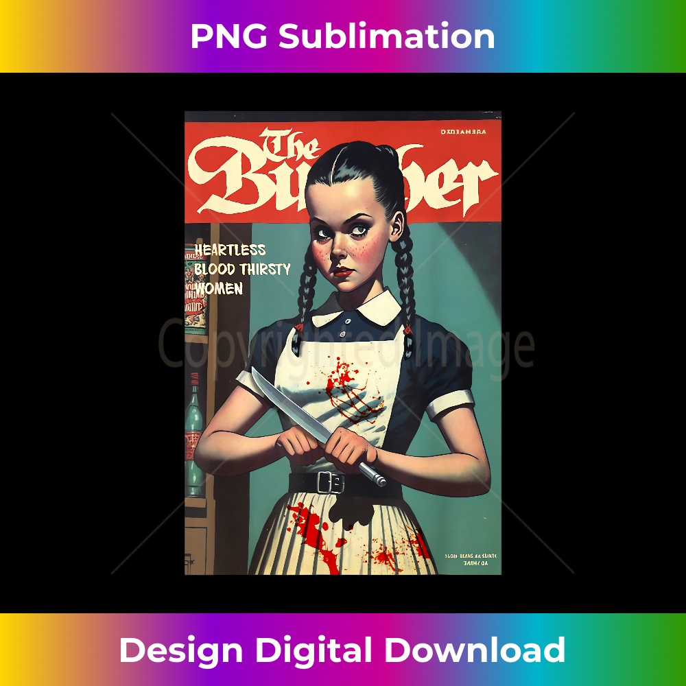 Sinister Girl Holding Knife 1960s Horror Comic Book Cover - | Inspire ...