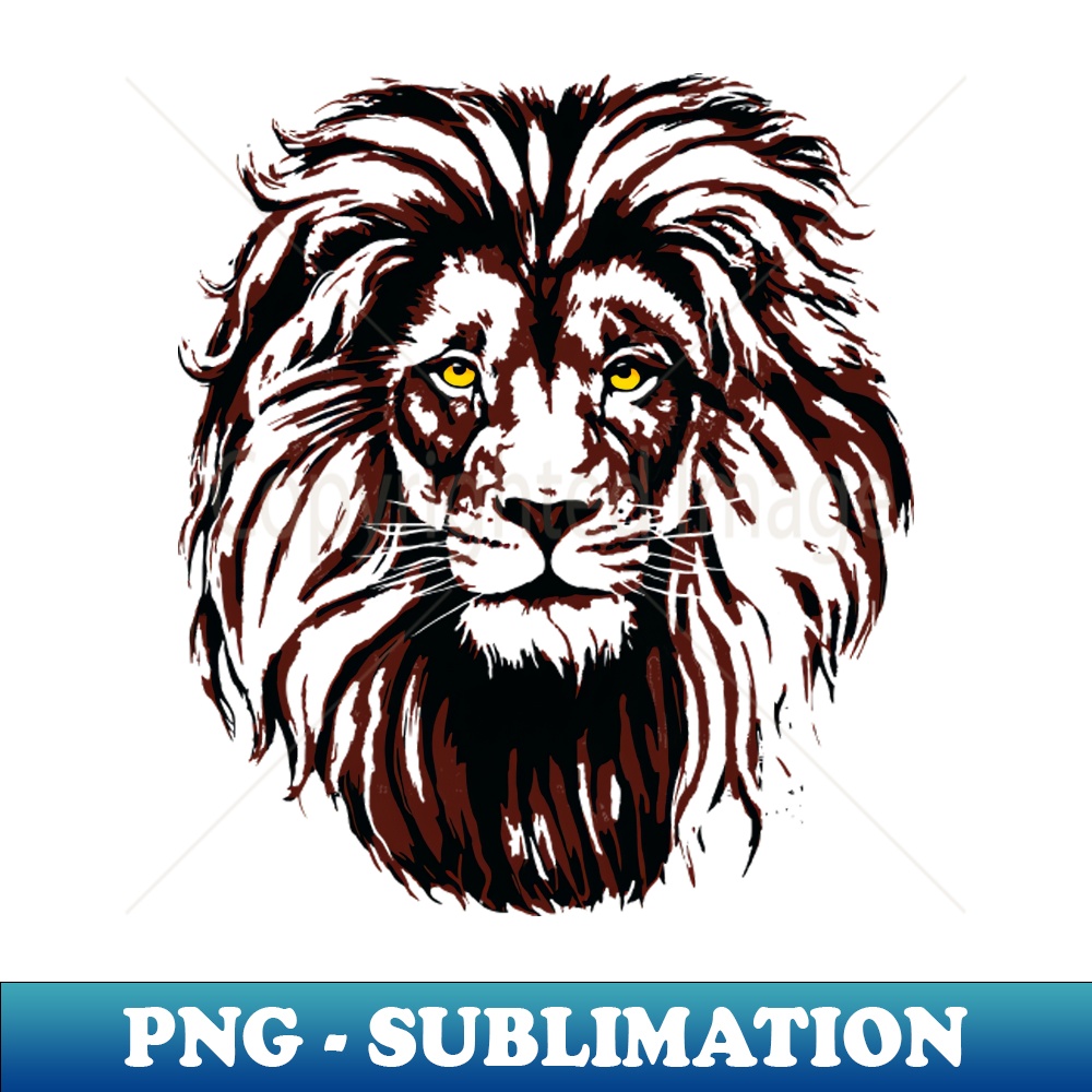 Colorful Lion - Lion Head Burgundy - Instant PNG Sublimation | Inspire ...