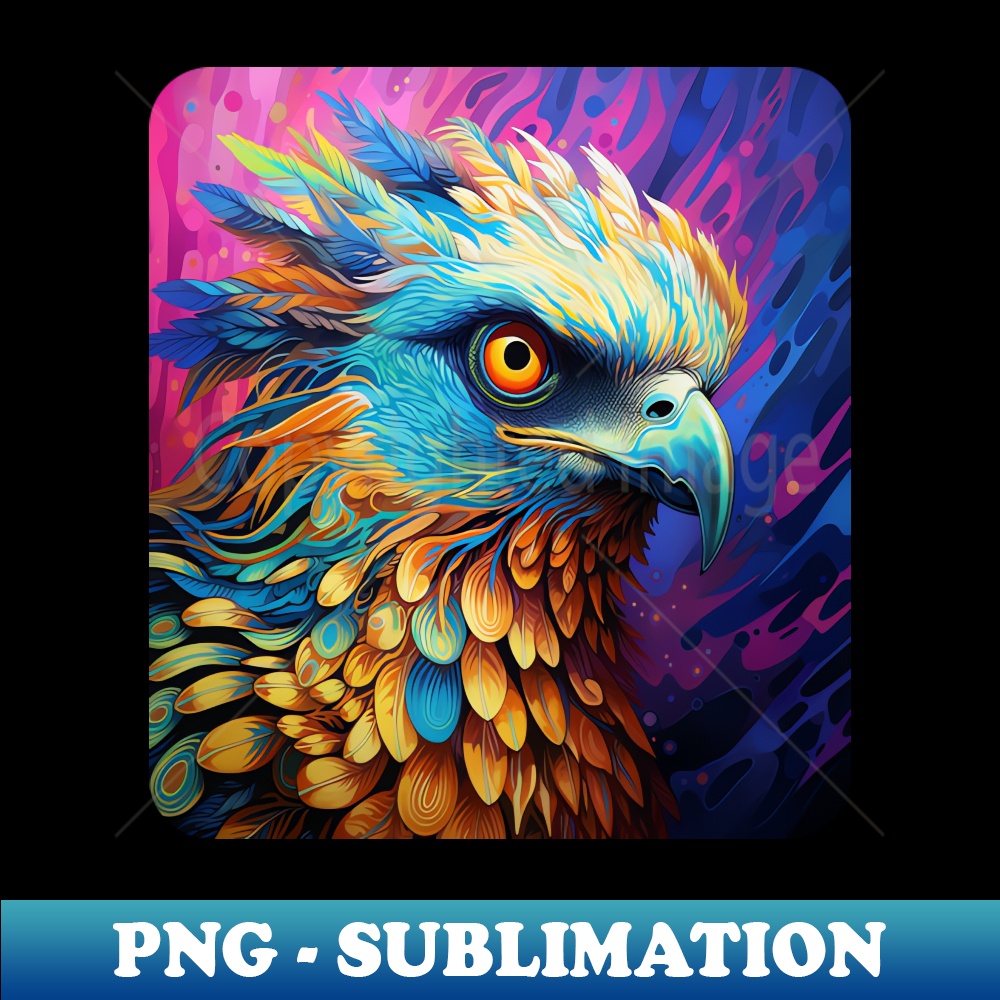 Psyquedelic Harpy Eagle - PNG Transparent Sublimation Design | Inspire Uplift