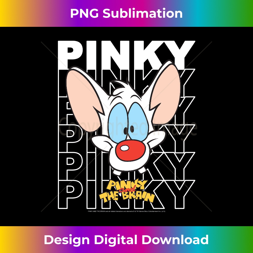 Pinky And The Brain Pinky Text Stack Big Face Long Sleeve - | Inspire ...