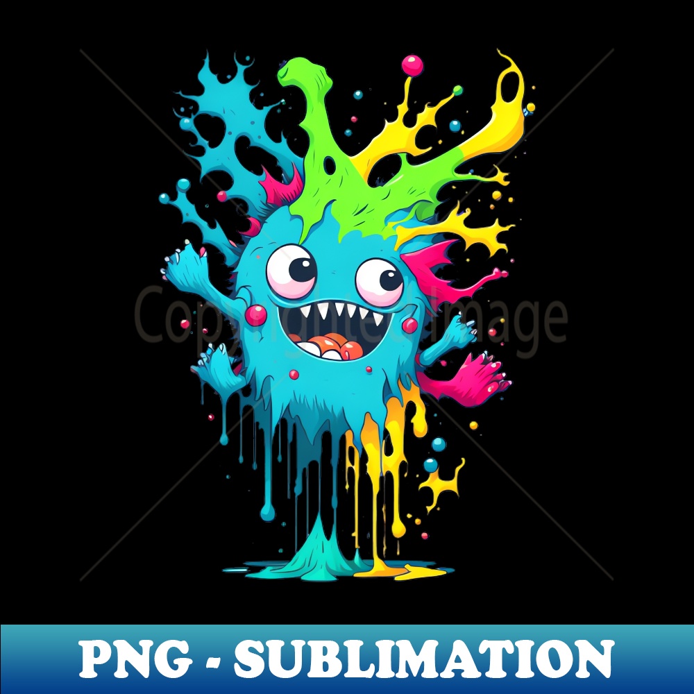 Rainbow Riot of Monsters - PNG Transparent Digital Download | Inspire ...