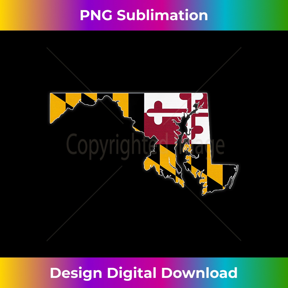MARYLAND STATE MAP MARYLAND MD Flag Roots Men Women Gift - S | Inspire ...