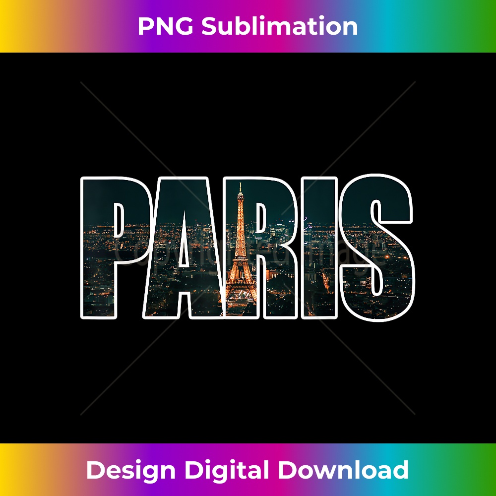 Paris France Night Skyline Urban Photography Font - Bespoke | Inspire ...