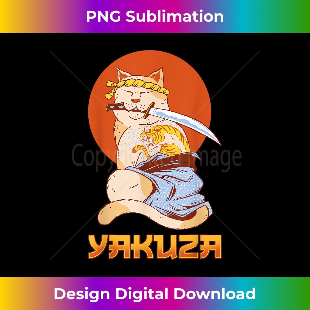 Yakuza Cat Japanese Samurai Sword Katana Japan Tiger Tattoo - Inspire ...