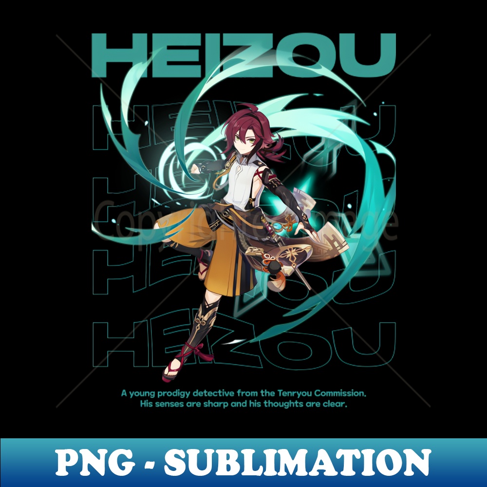 Heizuo Genshin Impact T-Shirt - Instant PNG Sublimation Down | Inspire ...