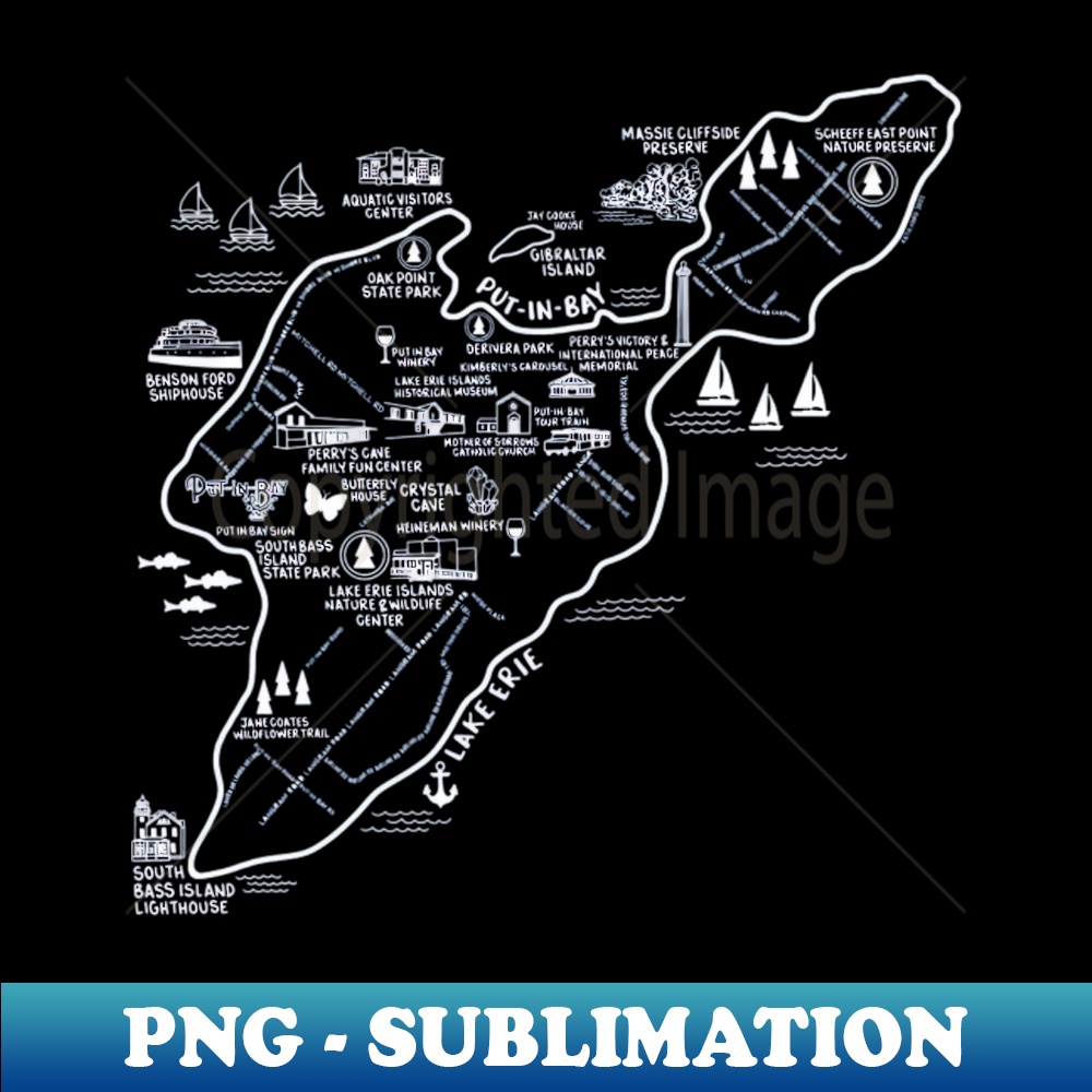 Map of Put In Bay South Bass Island - Professional Sublimati | Inspire ...
