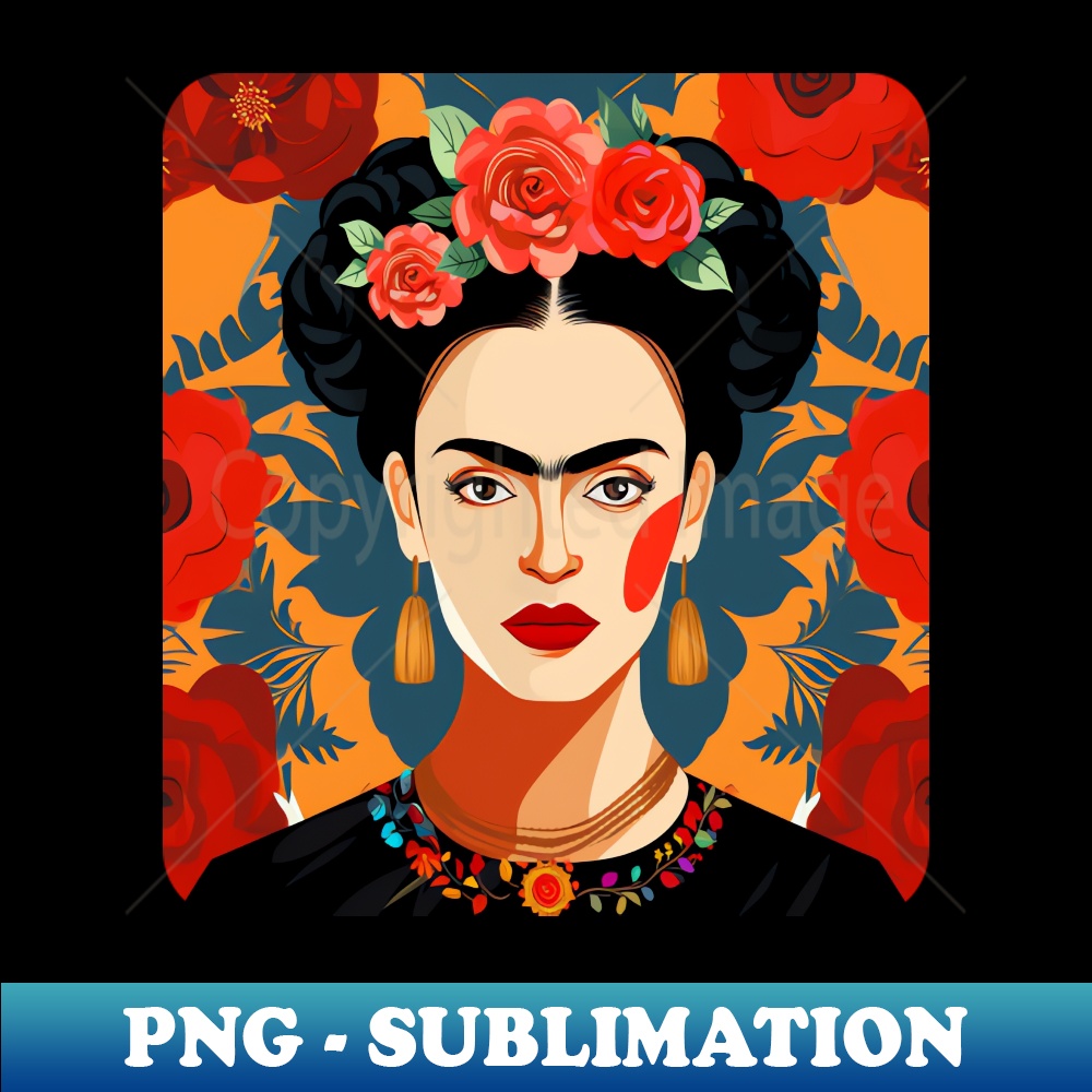 Frida Kahlo - PNG Transparent Sublimation File - Transform Y - Inspire ...