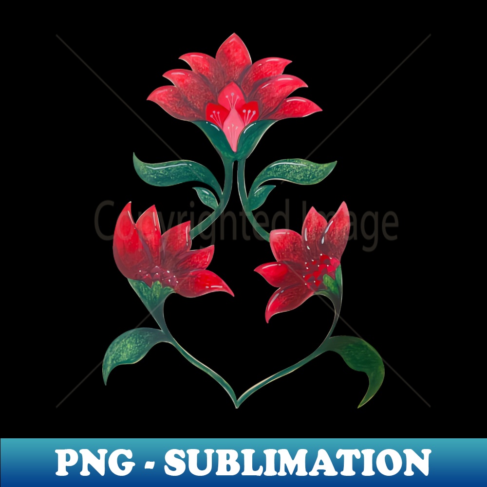 Hand drawn red floral motif - Special Edition Sublimation PN | Inspire ...