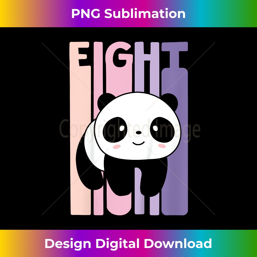 Kids 8 Year Old Cute Panda Birthday Girl 8th B-day - Luxe Su | Inspire ...