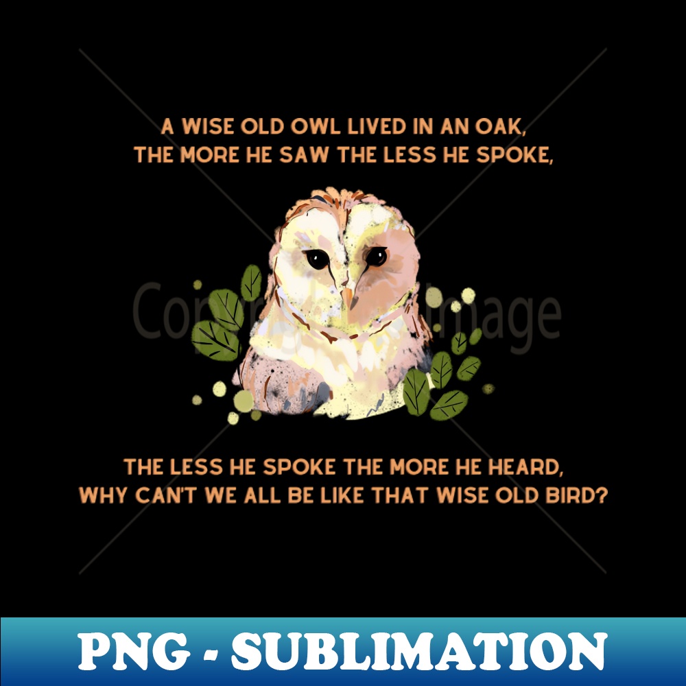 A wise old owl lived in an oak nursery rhyme - Premium Subli - Inspire ...