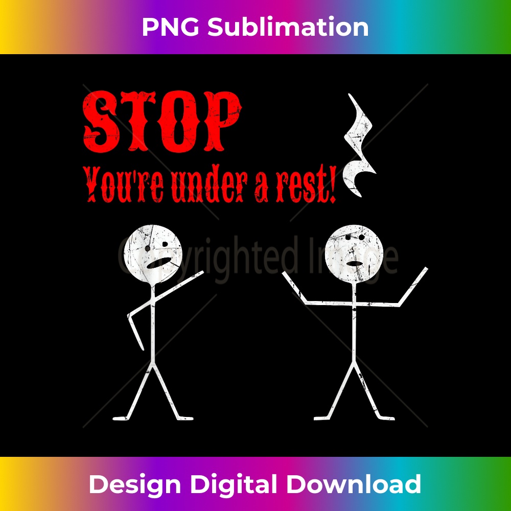 Funny Stick Figures Stop You're Under a Rest Distressed Shir | Inspire ...