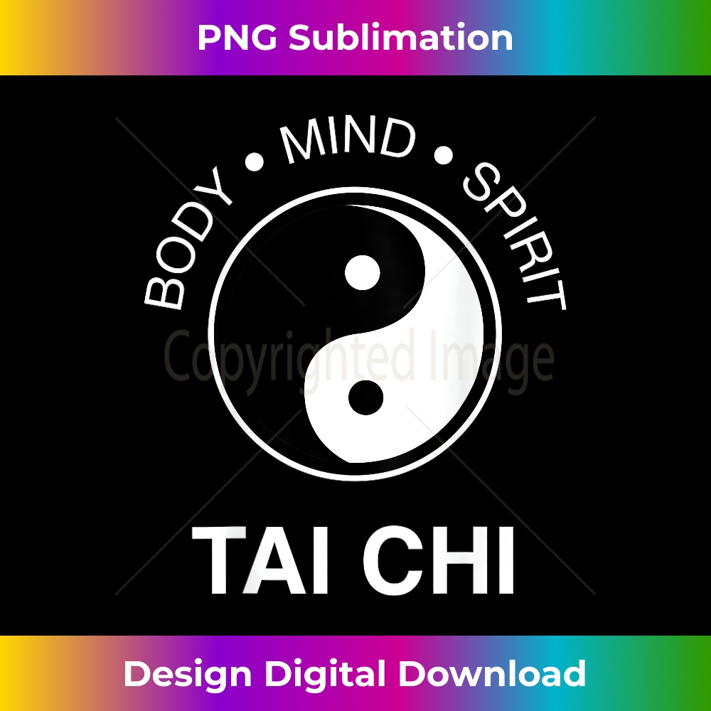 Tai Chi Tshirt Back Print - Body Mind Spirit Yin Yang Tee - | Inspire ...
