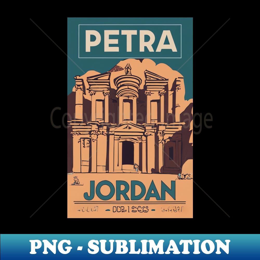 A Vintage Travel Art of Petra - Jordan - Decorative Sublimat | Inspire ...