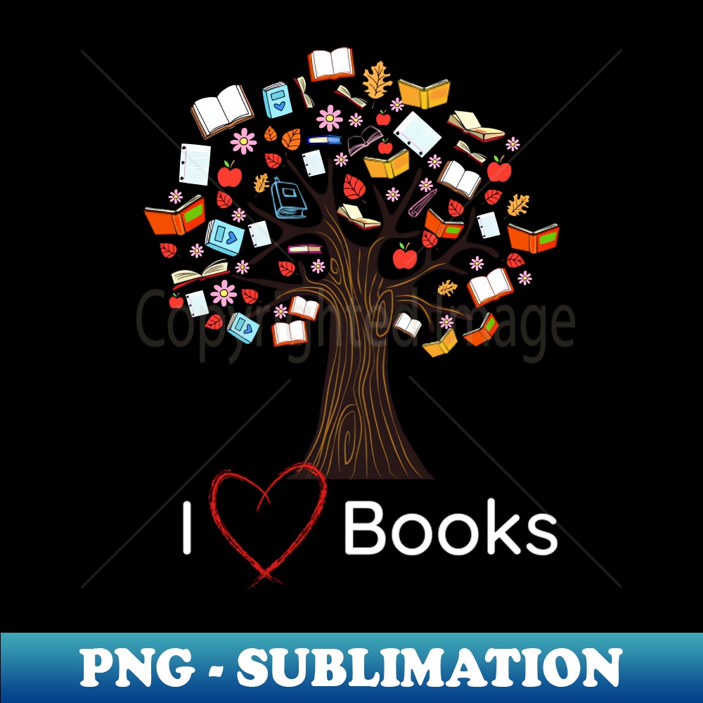 I Heart Books - High-Resolution PNG Sublimation File - Revol | Inspire ...