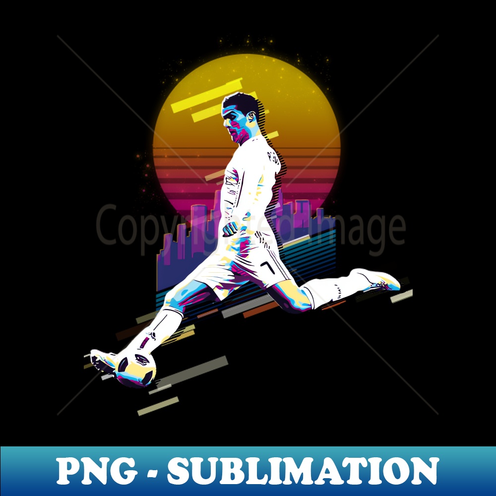 80s Retro Cristiano Ronaldo Creative Sublimation Png Downl Inspire