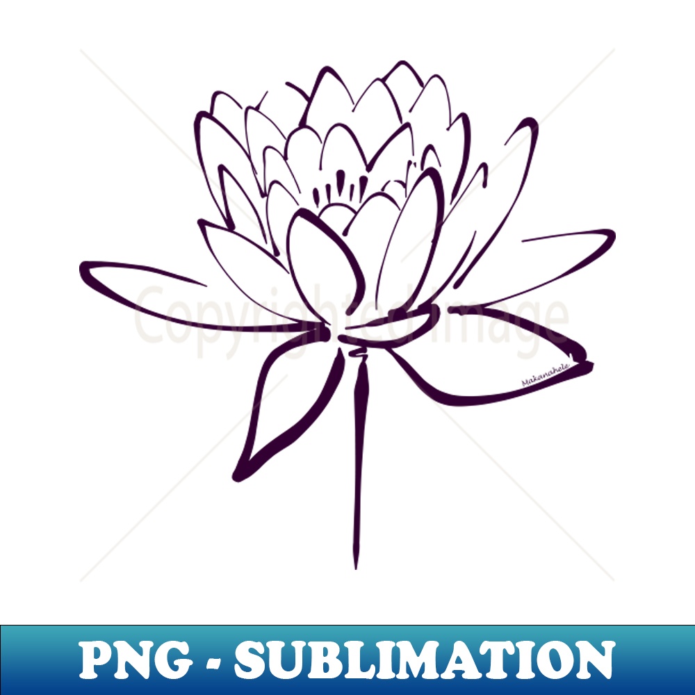 Lotus Flower Calligraphy Plum - Professional Sublimation Dig | Inspire ...