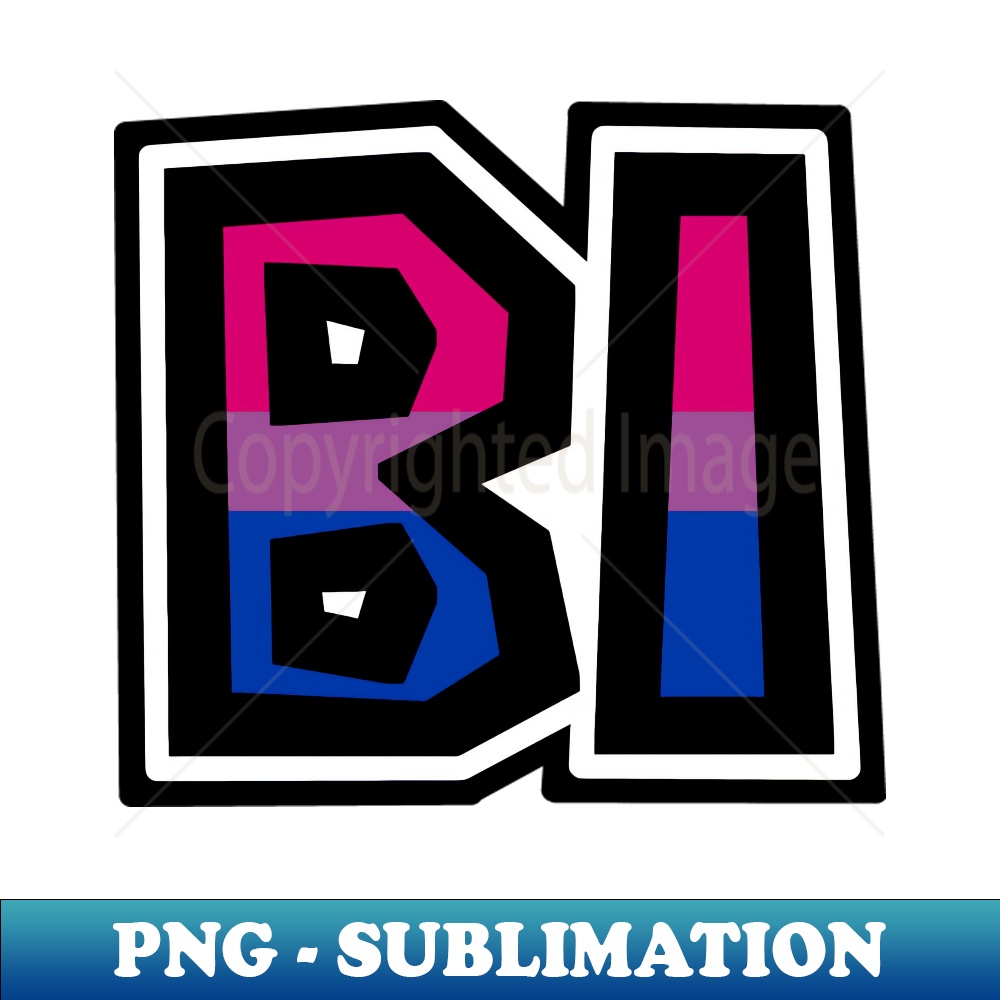 Bi Text - Bisexual Pride Flag Colours - Loud and Proud Sexua | Inspire ...