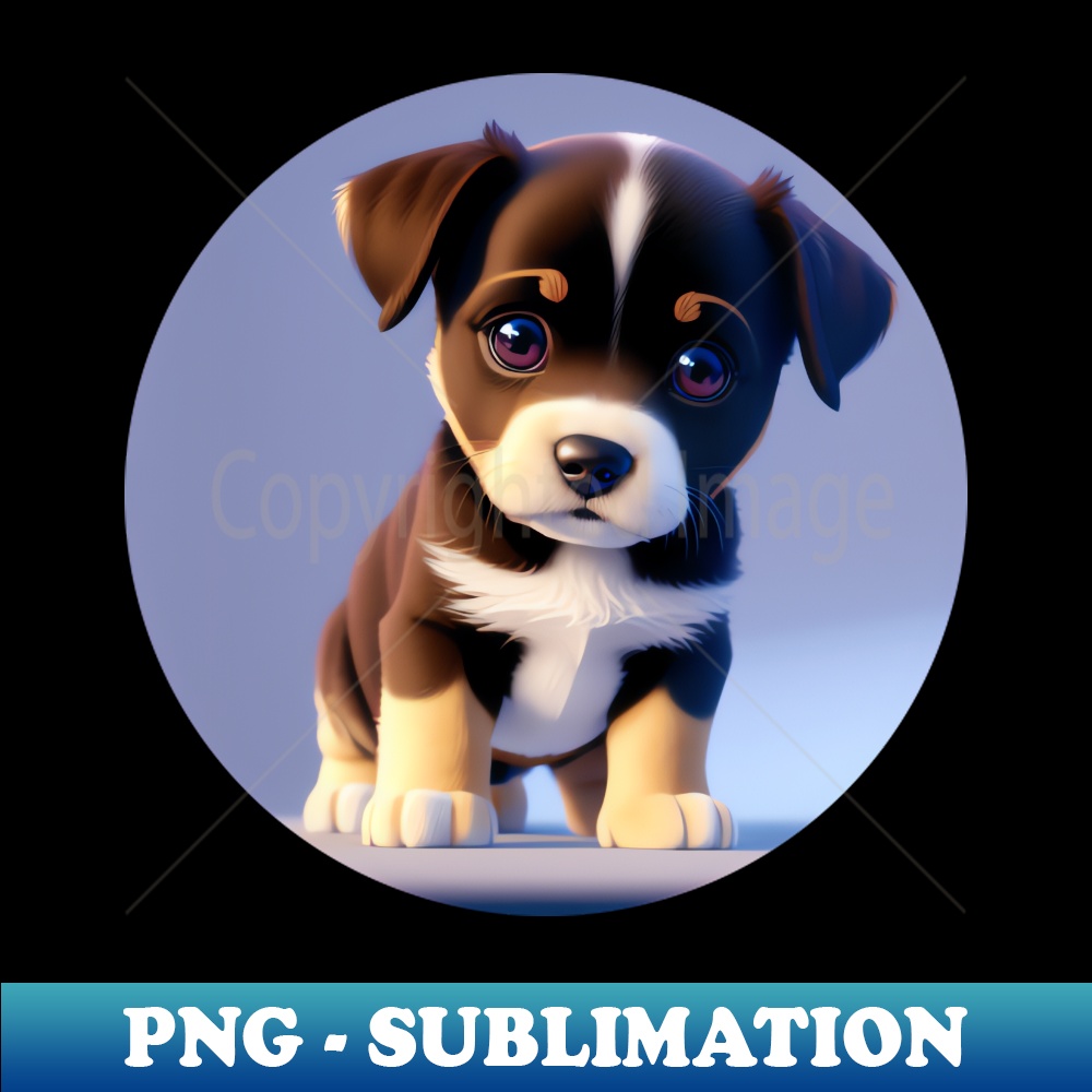 cute puppy design round sticker for print - Creative Sublima | Inspire ...