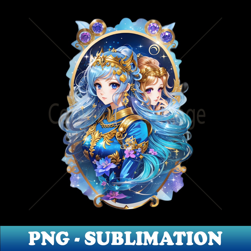 Celestial Dichotomy Ethereal AI Anime Girl Character Art in | Inspire ...