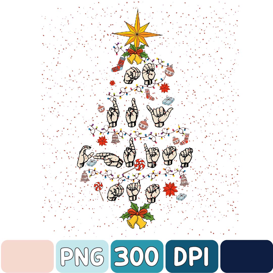 Sign Language Christmas Tree Png, Merry Christmas Asl Png, H - Inspire ...