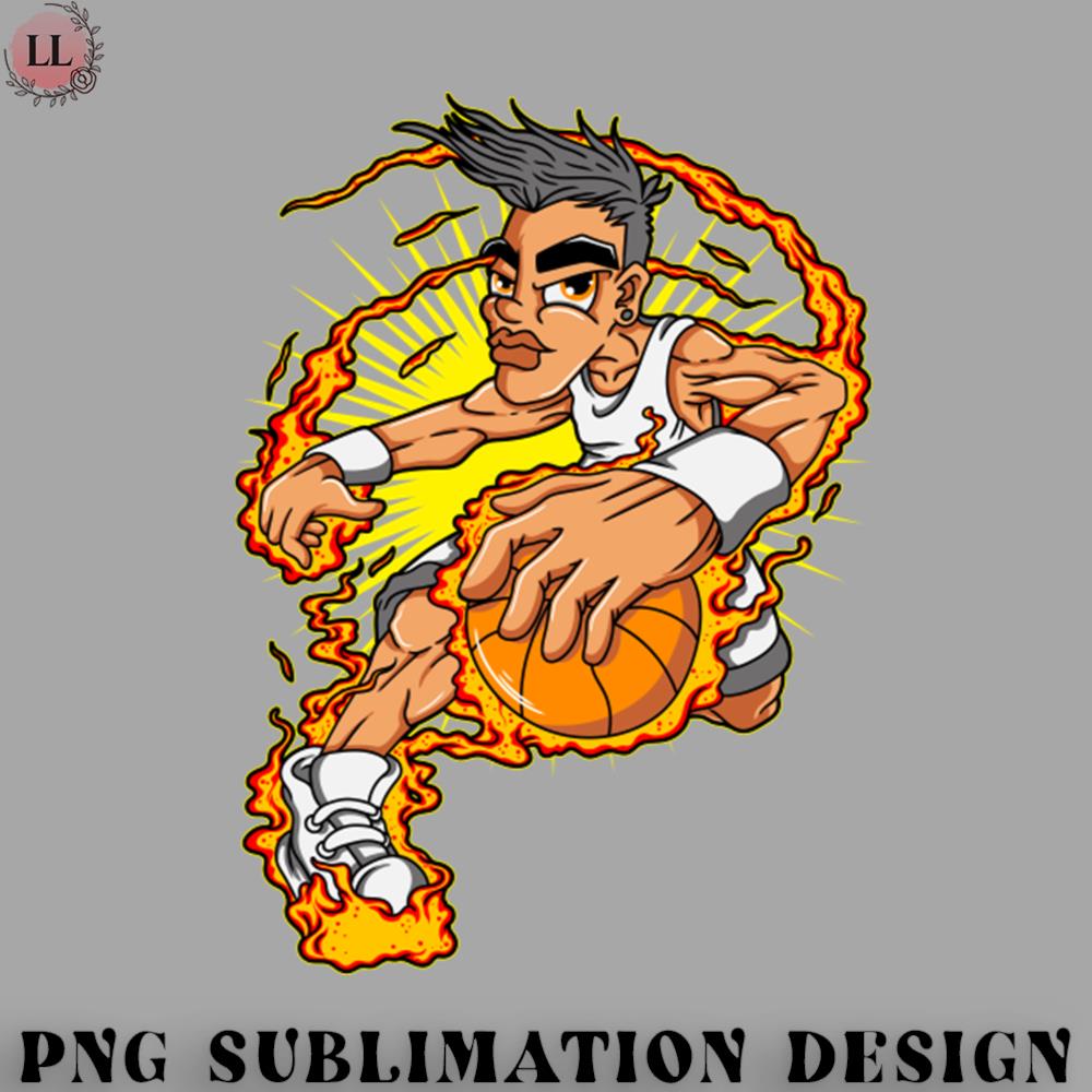 Basketball PNG Fire Dribble | Inspire Uplift