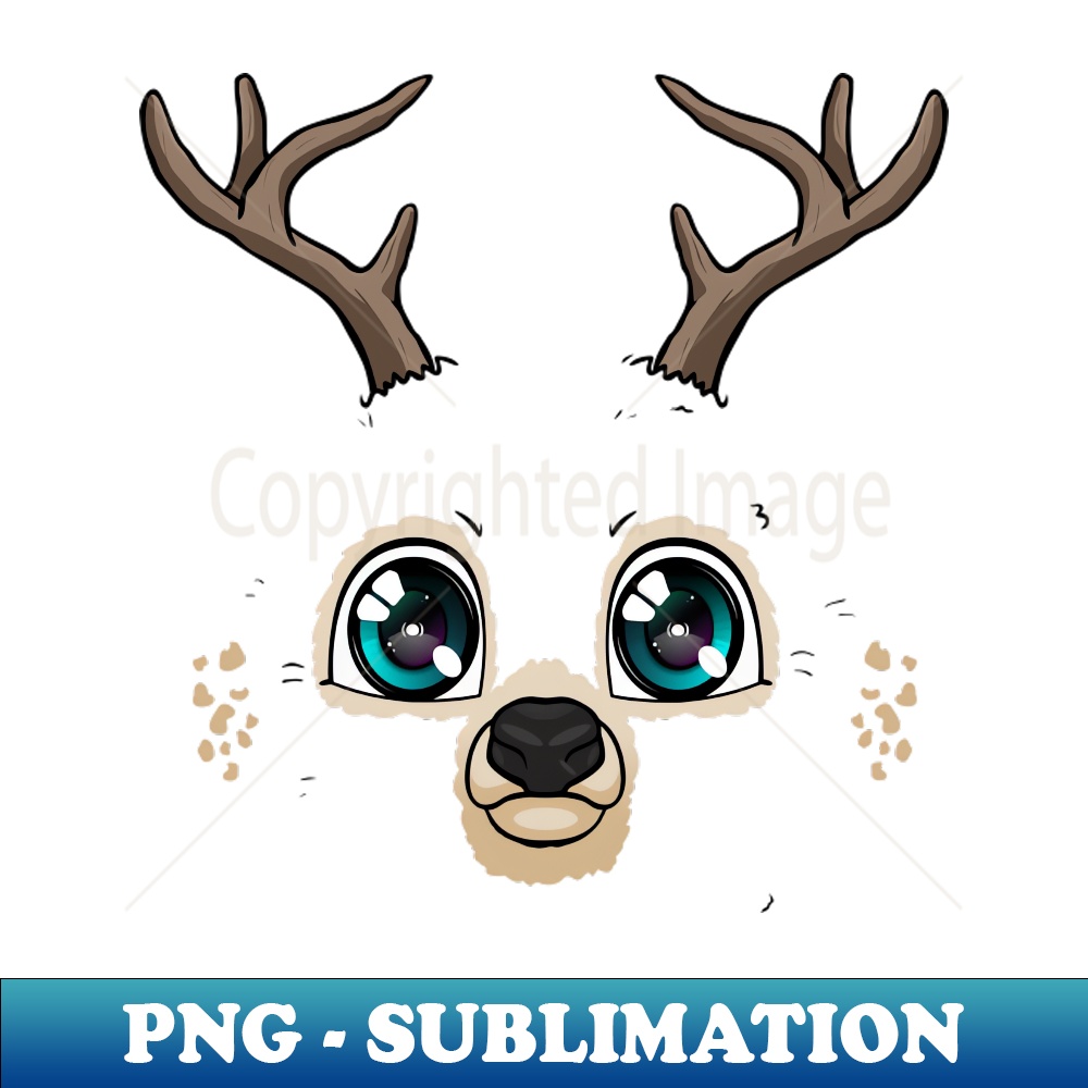 Deer Face - PNG Transparent Sublimation Design - Create with | Inspire ...