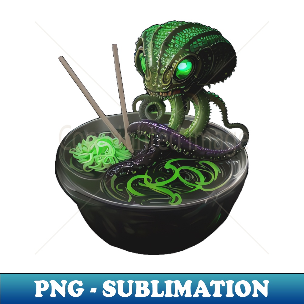 Bowl of Alien Ramen Noodles - Vintage Sublimation PNG Downlo | Inspire ...