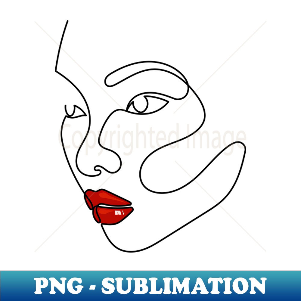 Red One Line Drawing One Line Art Minimal Minimalist - C | Inspire Uplift