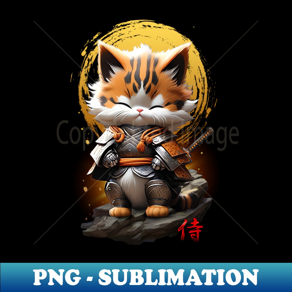 Samurai Cat 10 - Elegant Sublimation PNG Download - Perfect | Inspire ...